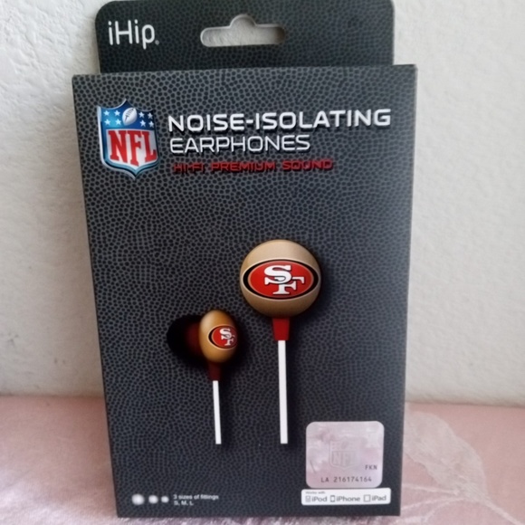 NFL | Headphones | San Francisco 49ers Nfl Earphone Earbuds Ihip Noise ...